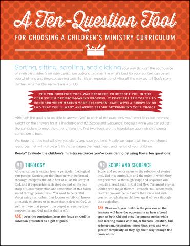 Children's Ministry Toolkit | Christian Reformed Church